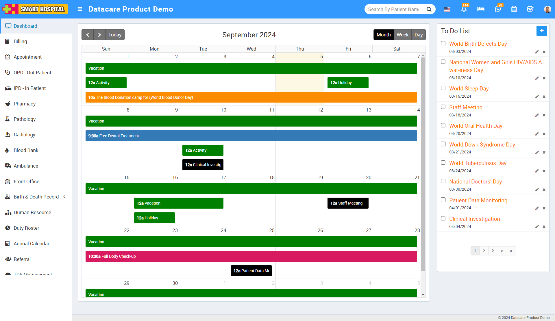 How to add holiday in annual calendar on smart hospital? - Smart ...
