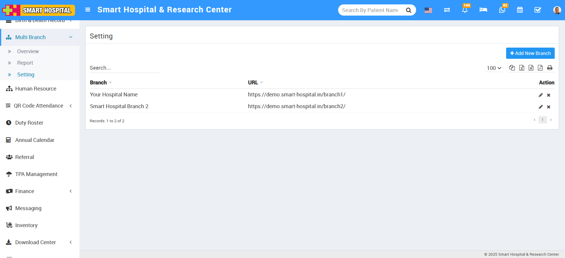 About Multi Branch - Smart Hospital : Hospital Management System by QDOCS